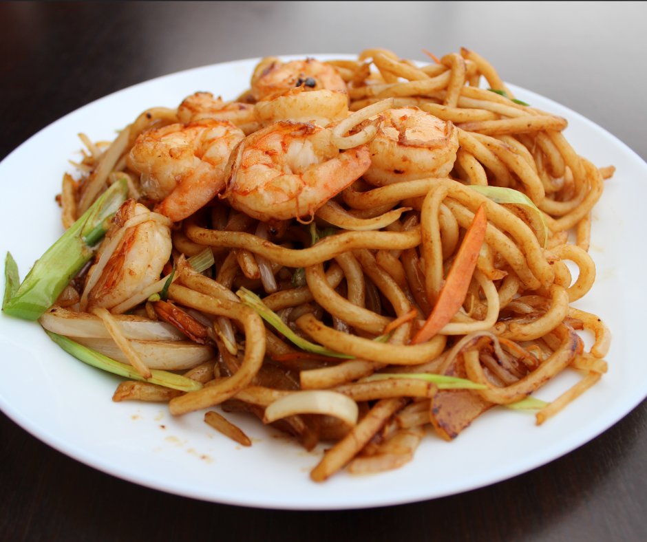 Stir Fried King Prawn Udon (大蝦炒烏冬) – Union Fish and Chips